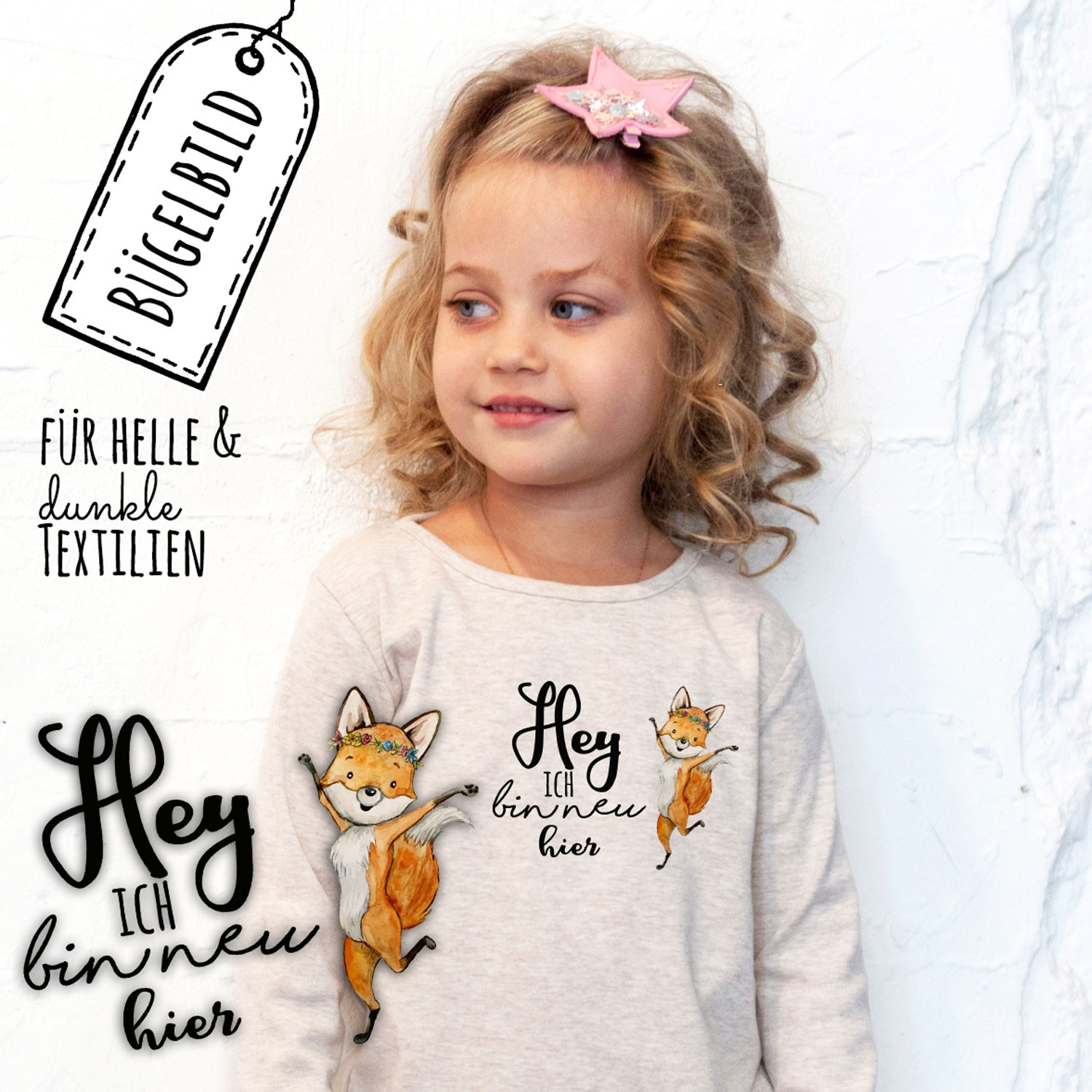 Bügelbilder Fuchs & Spruch Applikation Bügelbild Bügelmotiv ...